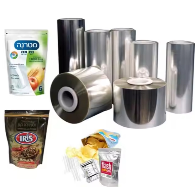 China 50um Bright Silver Glossy BOPP Jumbo Label Film Self Adhesive ...